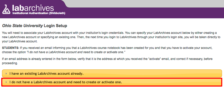 Create or Activate a New LabArchives Account | Teaching and Learning ...