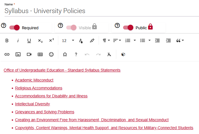 Simple Syllabus for Instructors | Teaching and Learning Resource Center